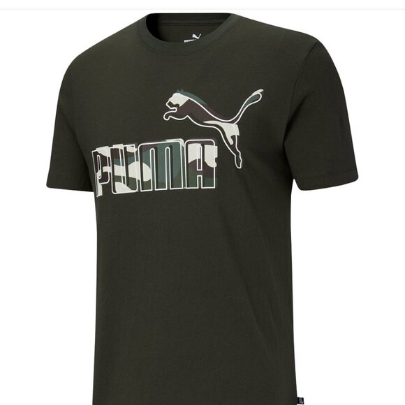 Puma | Shirts | Puma Mens Essentials Camo Logo Graphic Shortsleeve ...